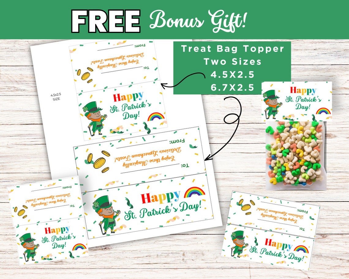 St. Patrick's Day Countdown Lunch Box Notes Printable St. Patty's Day ...