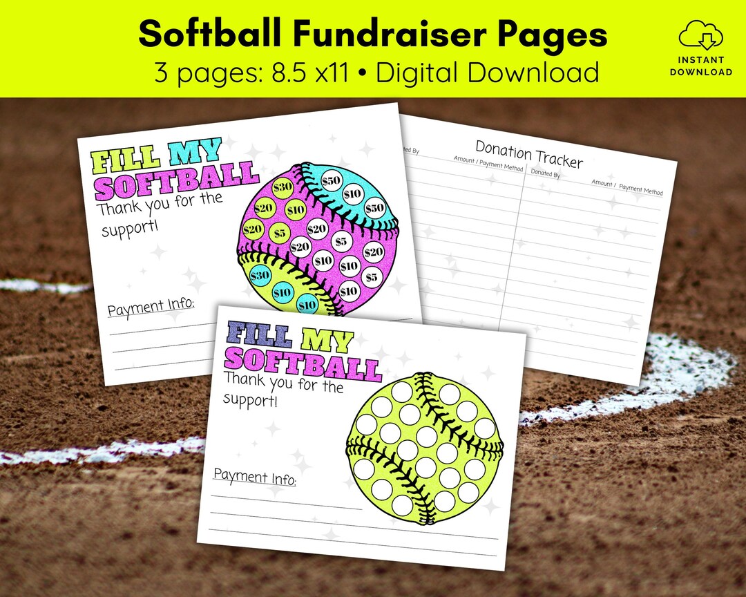 Printable Softball Fundraiser Forms, Softball Fundraiser, Softball ...