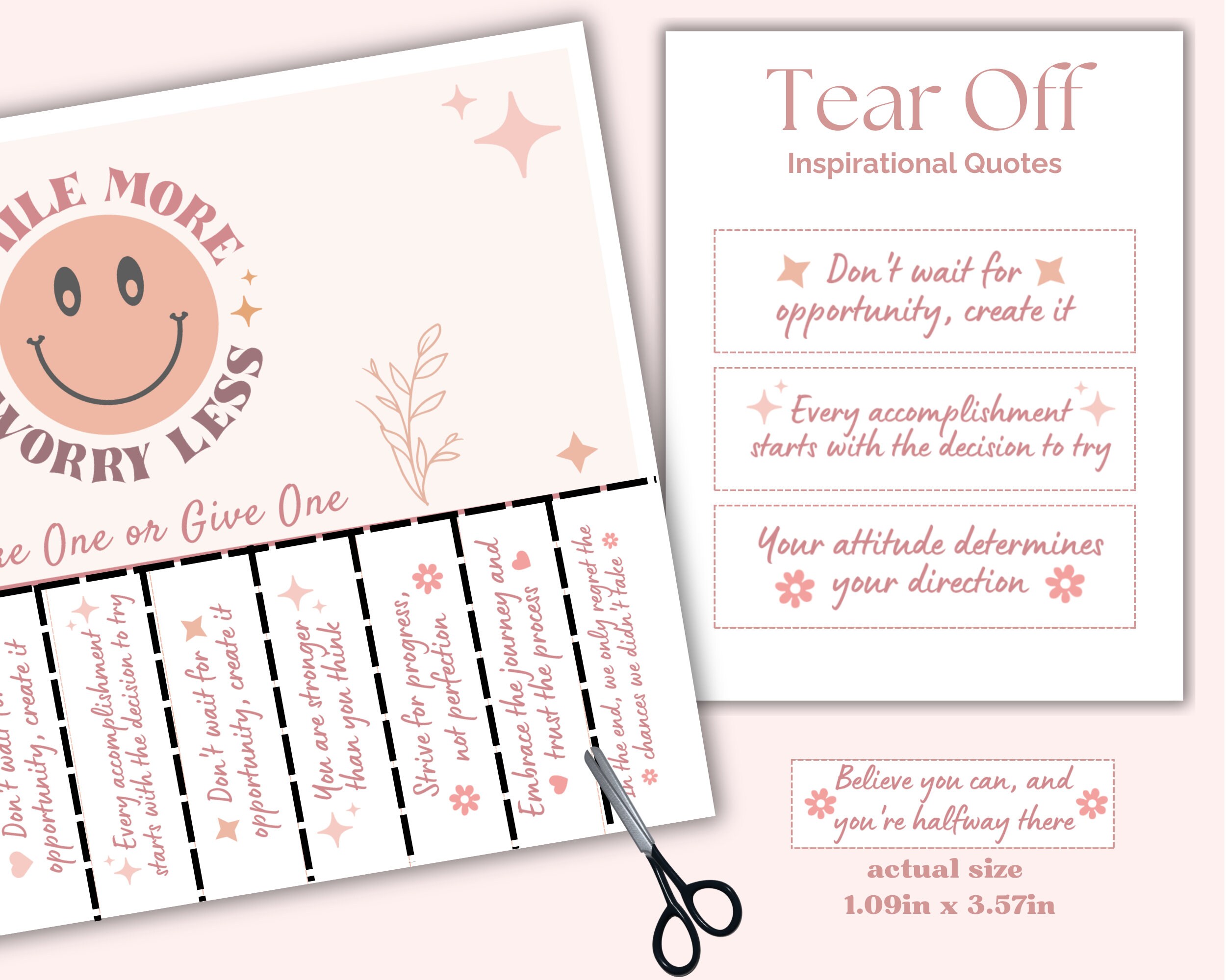 Printable Tear Off, Motivational Flyer, Positive Quote Flyer - Etsy