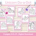 Printable Dot Marker Unicorn Pages Do a Dot Unicorn Coloring Pages - Etsy