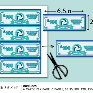 Printable Kids Sports Play Money, Pretend Money, Classroom Money, Kids ...