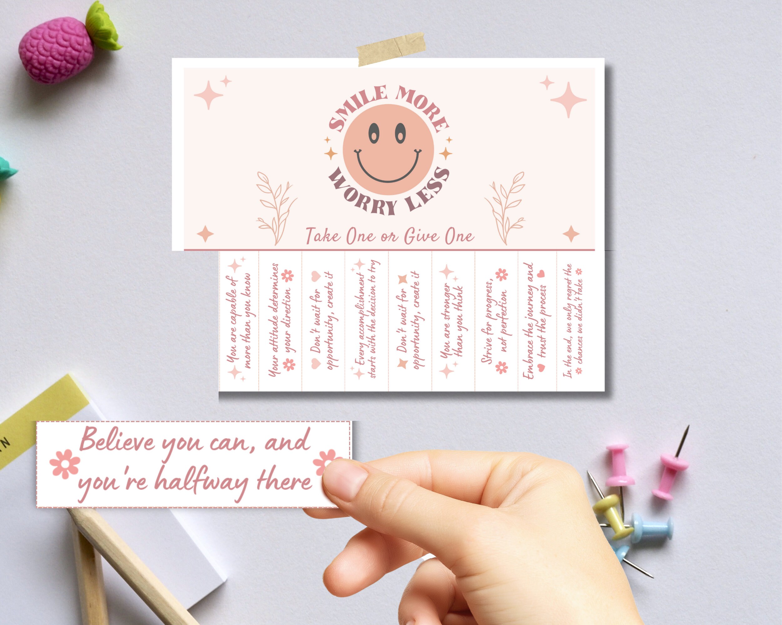 Printable Tear Off, Motivational Flyer, Positive Quote Flyer - Etsy