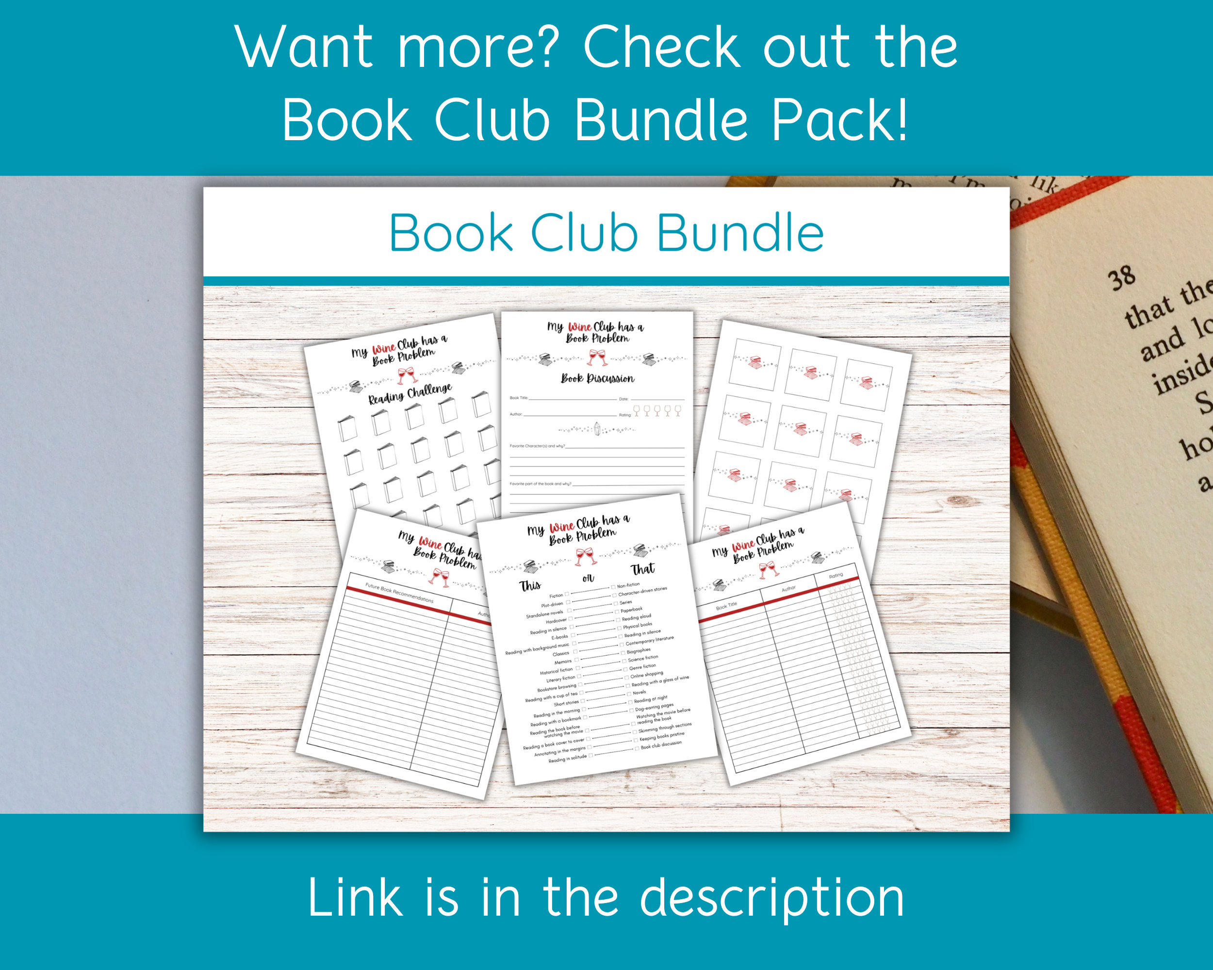 Printable Book Club Questions Wine Club Book Questions - Etsy