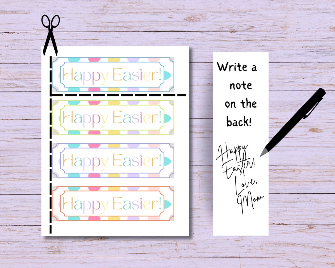 Printable Easter Bookmarks Easter Basket Printable Bookmarks - Etsy