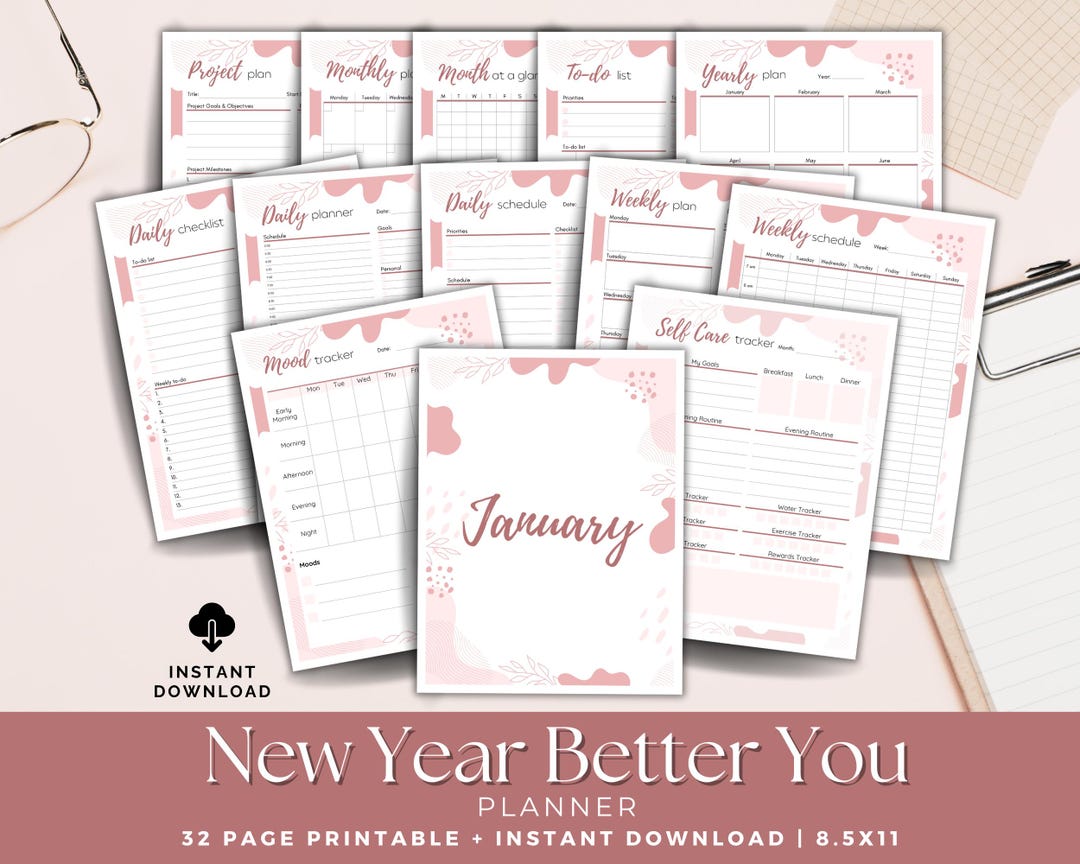 New Year’s Goal-setting & Productivity Bundle, Winter Arc Challenge ...