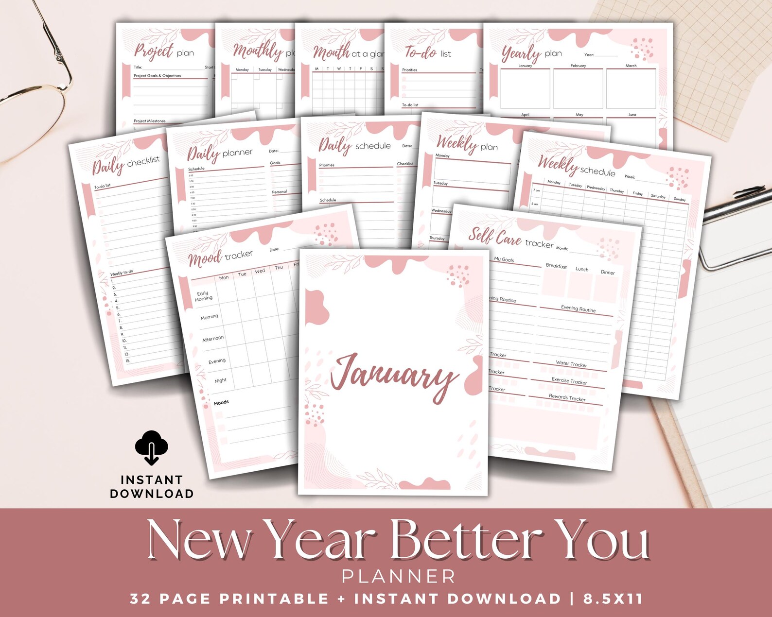 New Year’s Goal-setting & Productivity Bundle, Winter Arc Challenge ...