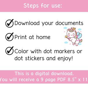 Printable Dot Marker Unicorn Pages Do a Dot Unicorn Coloring Pages - Etsy