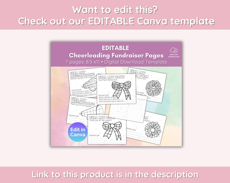 Printable Blank Cheer Fundraiser Forms, Cheerleading Fundraiser, Blank ...