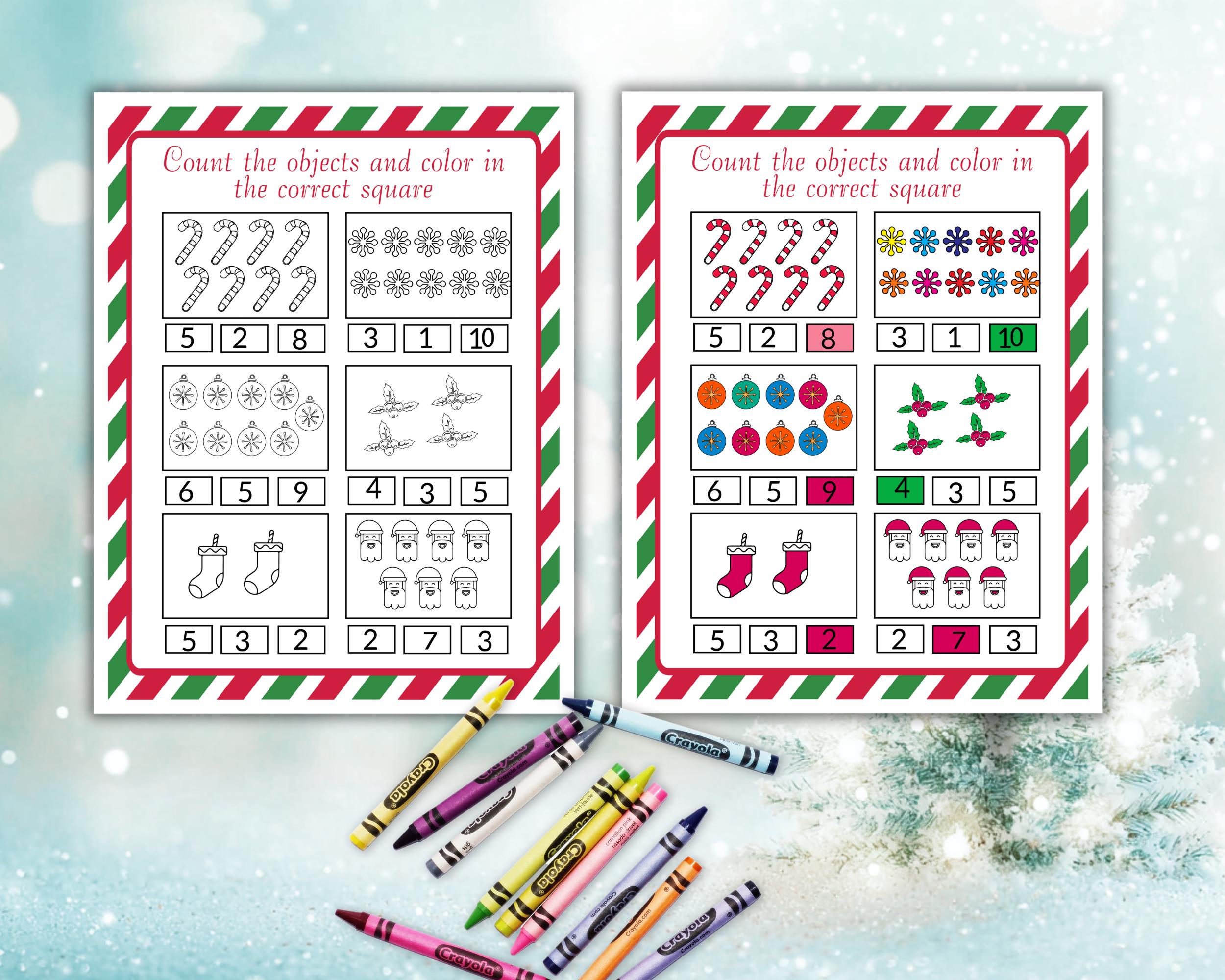 Christmas Math Worksheets, Homeschool Christmas, Math Activity ...