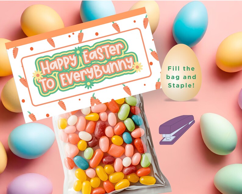 Printable Easter Treat Bag Topper! Easter Printable Cookie Card - Etsy