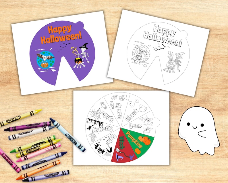 Printable Halloween Spinner Wheel, Halloween Activity, Kids Halloween ...