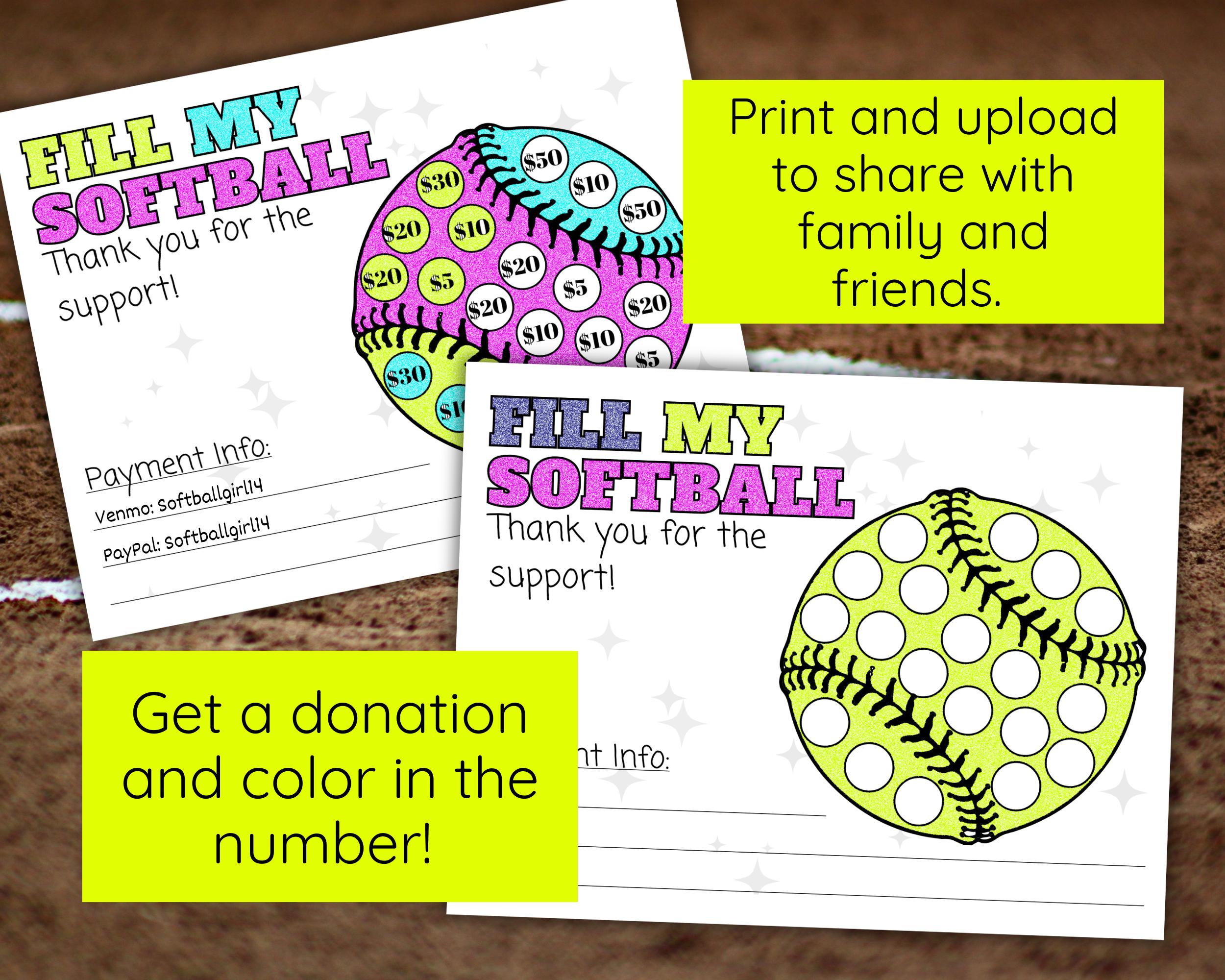 Printable Softball Fundraiser Forms, Softball Fundraiser, Softball ...