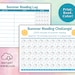 Printable Summer Reading Challenge, Minute Reading Log, Summer Reading ...