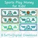 Printable Kids Sports Play Money, Pretend Money, Classroom Money, Kids ...