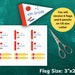 Printable First Day of School Flag, Back to School Pennant Flag, School ...
