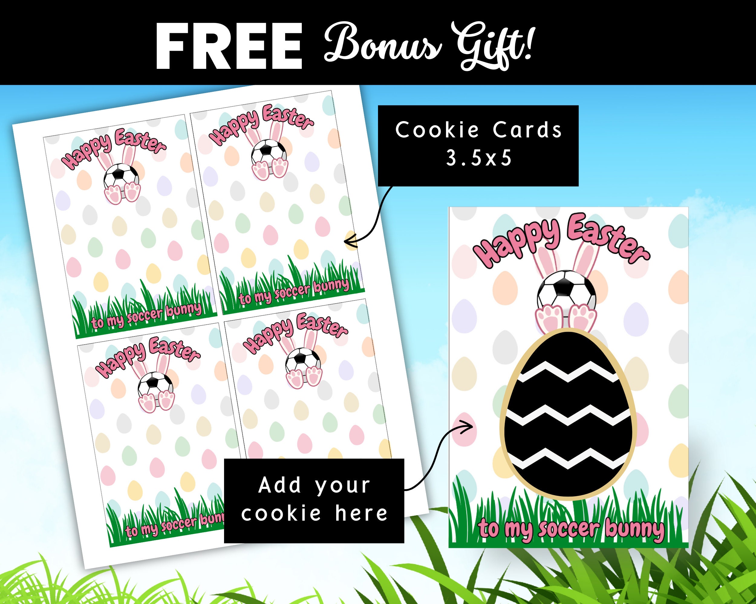 Printable Easter Soccer Treat Bag Topper! Easter Printable Soccer ...