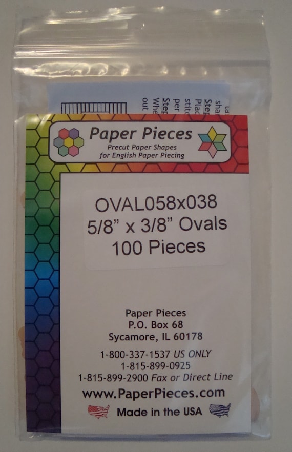 Oval Paper Pieces for Applique and English Paper Piecing | Etsy
