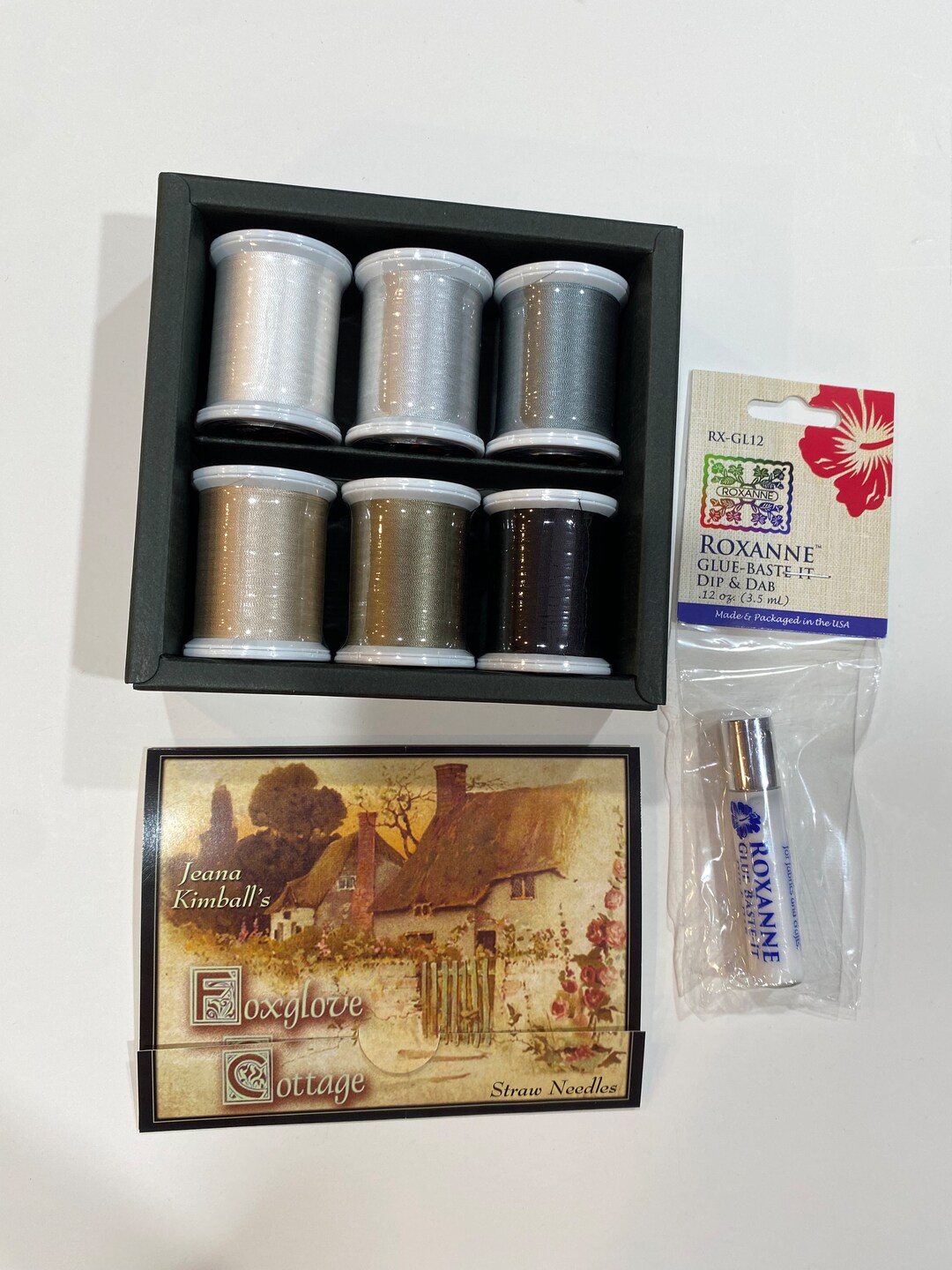 Applique Starter Kit With Silk Thread - Includes Straw Needles and Applique Glue - Etsy