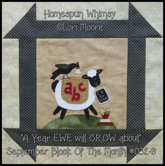 September Block of the Month PATTERN 032-09 DIGITAL | Etsy