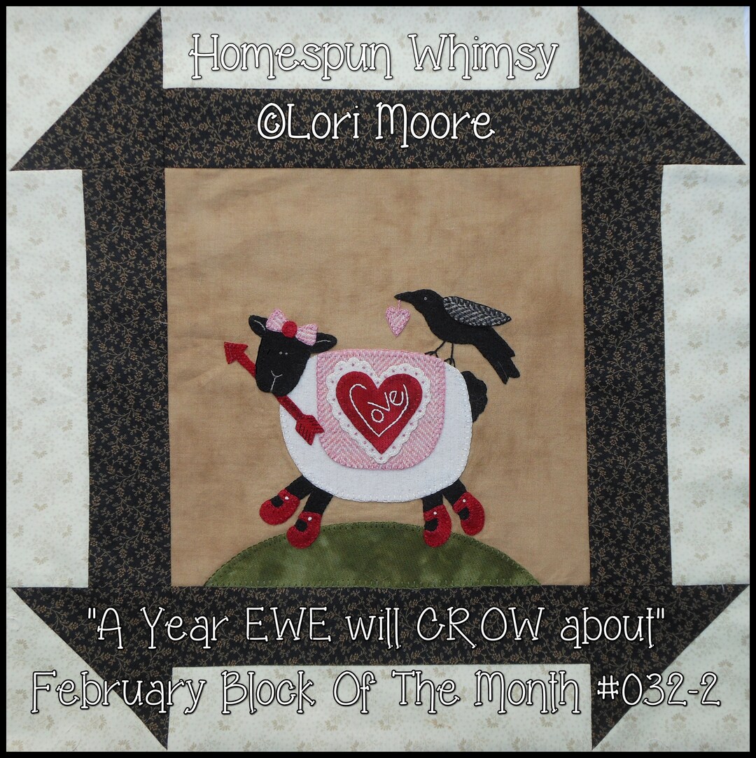 February ~ Block of the Month PATTERN #032-02 ~ DIGITAL DOWNLOAD - Etsy