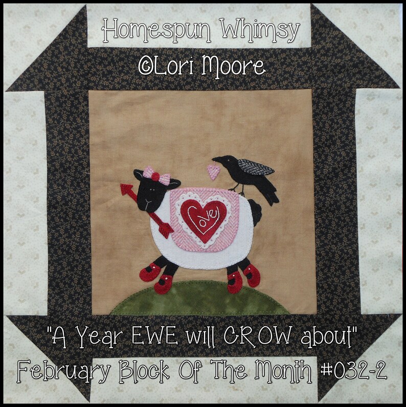 February ~ Block of the Month PATTERN #032-02 ~ DIGITAL DOWNLOAD - Etsy