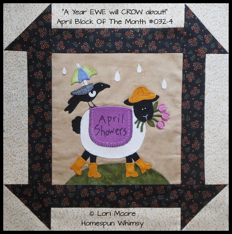 April ~ Block of the Month PATTERN #032-04 ~ DIGITAL DOWNLOAD - Etsy