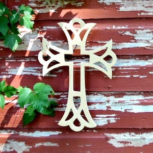 Decorative Window Cross Plain Paintable, Art Craft Blank Cross #60 ...