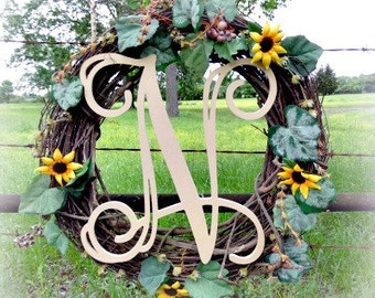 Monogram letter n | Etsy