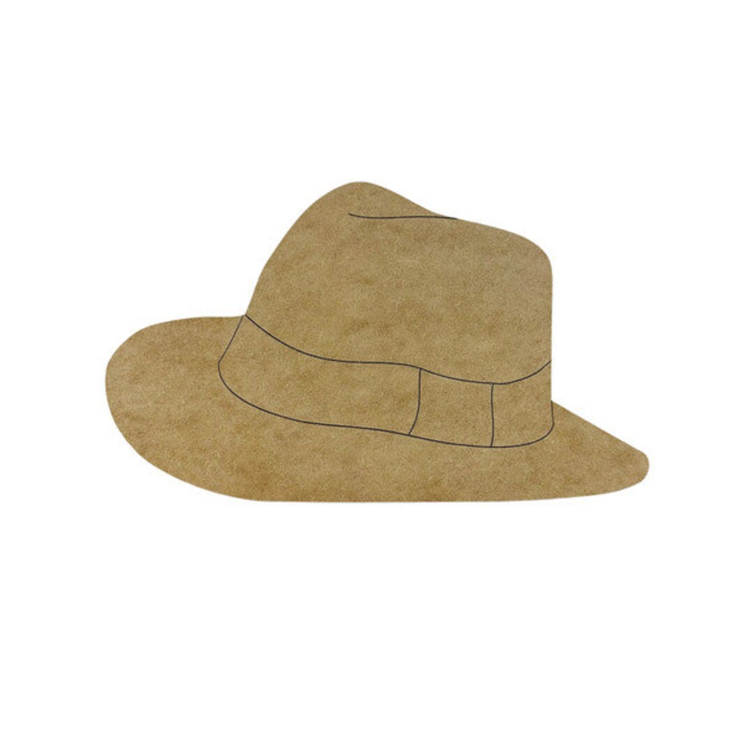 Fedora, Hat Shape, MDF Wooden Craft, Unfinished Craft - Etsy
