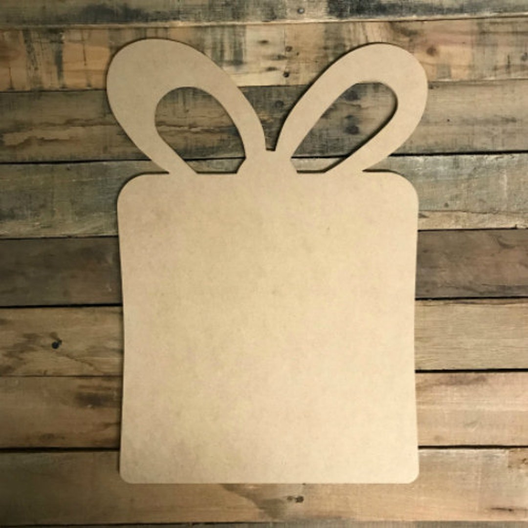 Wooden Gift Cutout, Christmas Cutout, Christmas Holiday Shape, Wood ...