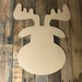 Moose Head With Big Nose, Unfinished Wooden Craft Shape, Wall Decor ...