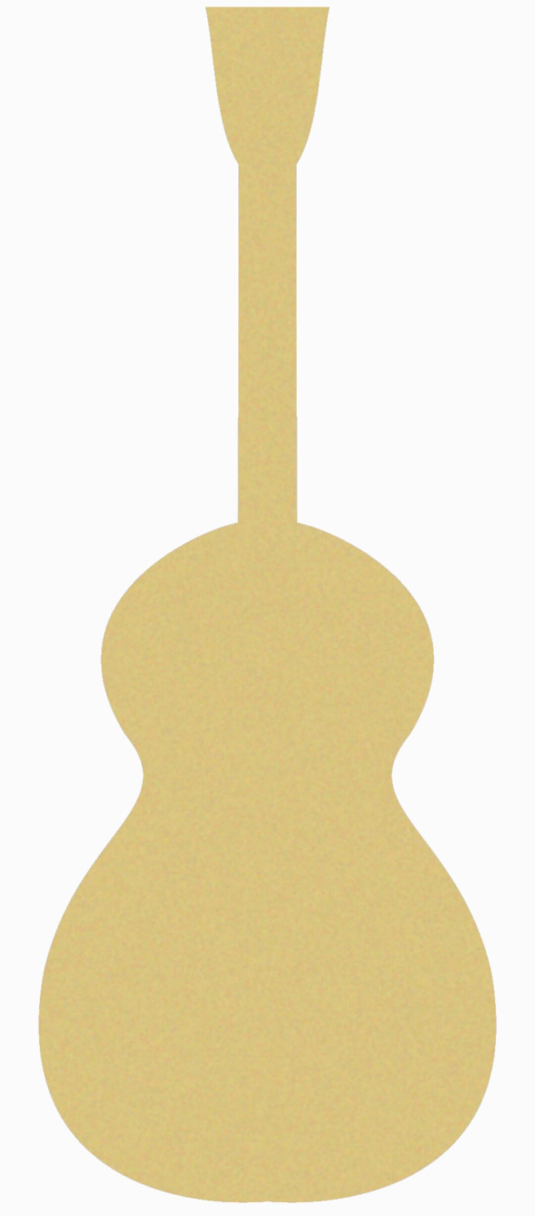 Acoustic GUITAR Cutout Unfinished Wooden Craft Shape, Do It Yourself ...