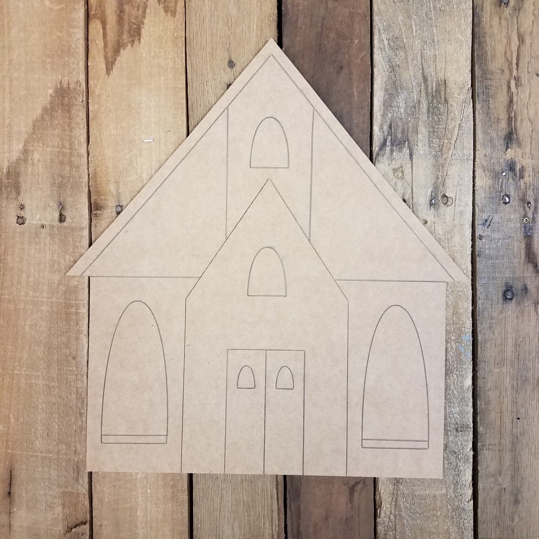DIY Country Church Craft Shape: Unfinished Wood, Paintable Art - Etsy