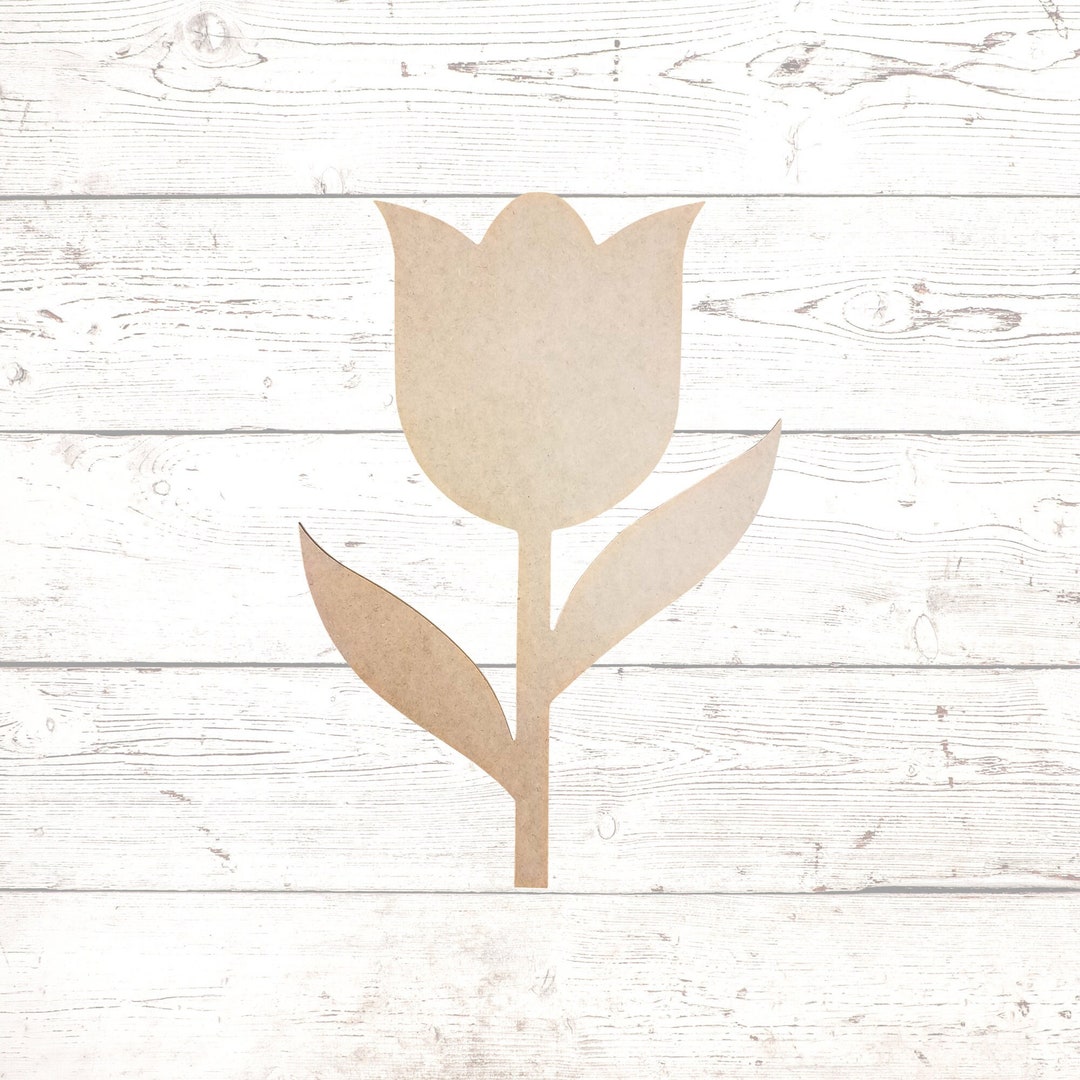 Tulip Flower Wood Cutout: Spring Easter DIY Crafts - Etsy