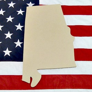 Alabama Unfinished Wooden State Craft Decorable Shape, Any State ...