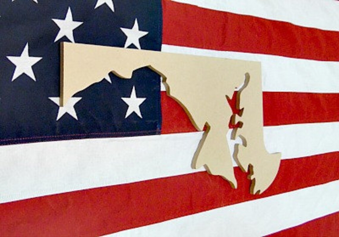 Maryland Unfinished Wooden State Craft Decorable Shape, Any State ...