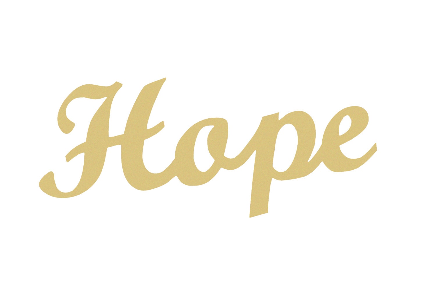 Unfinished Wooden SCRIPT Connected Word (HOPE) Paintable Wall Hanging ...