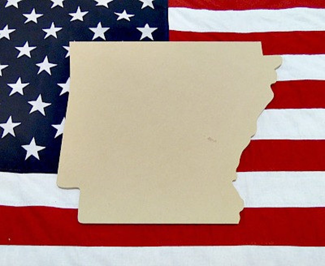 Arkansas Unfinished Wooden State Craft Decorable Shape, Any State ...