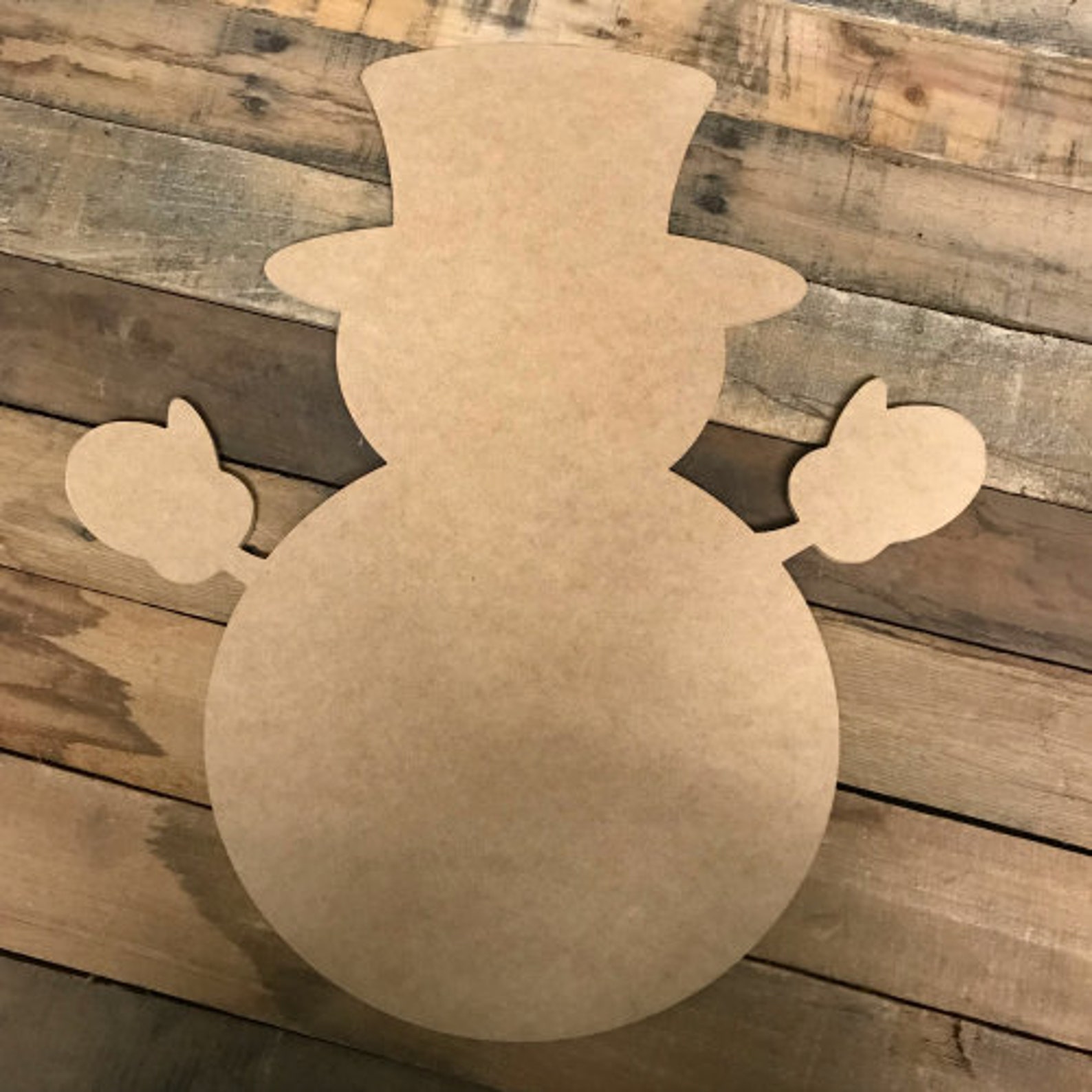 Wood Snowman Cutout, Wooden Snowman Shape, Unfinished Wood Christmas ...