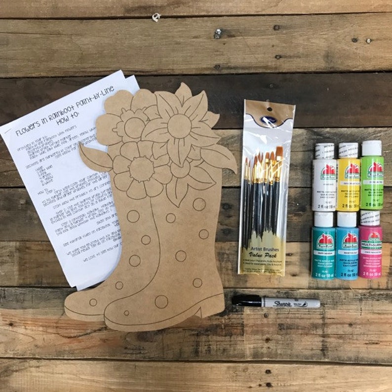 Rainboot Paint Kit Video Tutorial and Instructions DIY | Etsy