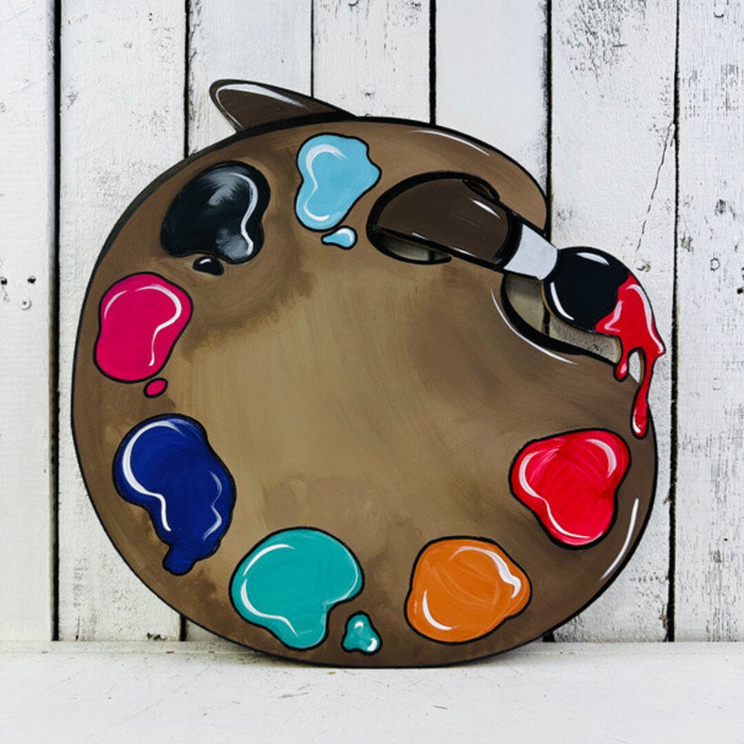 Paint Palette, Art Shapes, MDF Wooden Craft, Unfinished Craft - Etsy