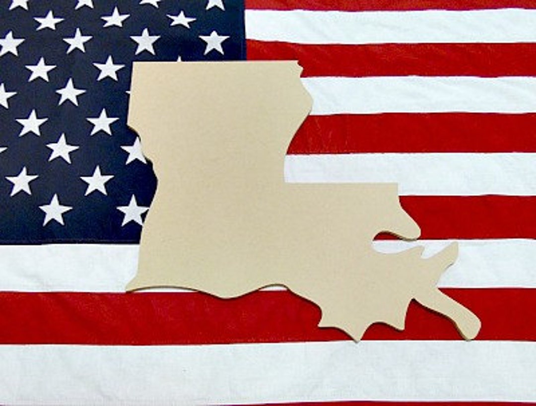 Louisiana Unfinished Wooden State Craft Decorable Shape, Any State ...