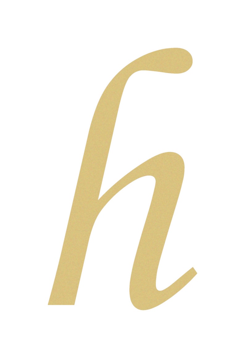 Unfinished LOWERCASE Letter h MONOTYPE Paintable Craft | Etsy