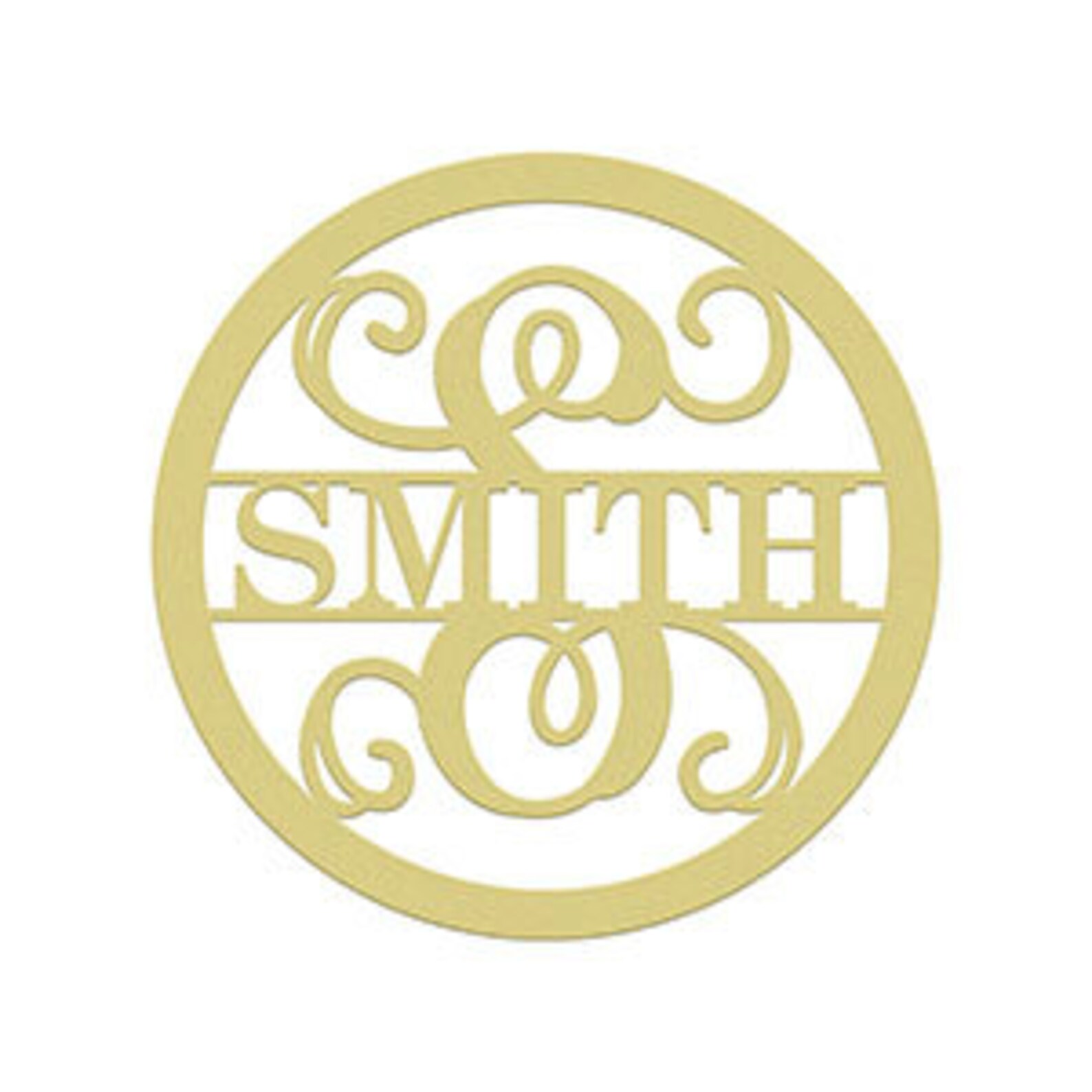 Personalized Circle Monogram Last Name Sign Family Door - Etsy