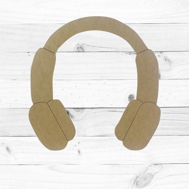 Headphones, 90's Shapes, MDF Wooden Craft, Unfinished Craft - Etsy