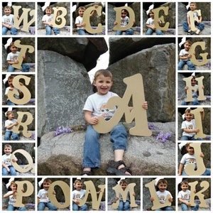 Unfinished Wooden Alphabet Letters: DIY Craft, Wall Art Decor - Etsy