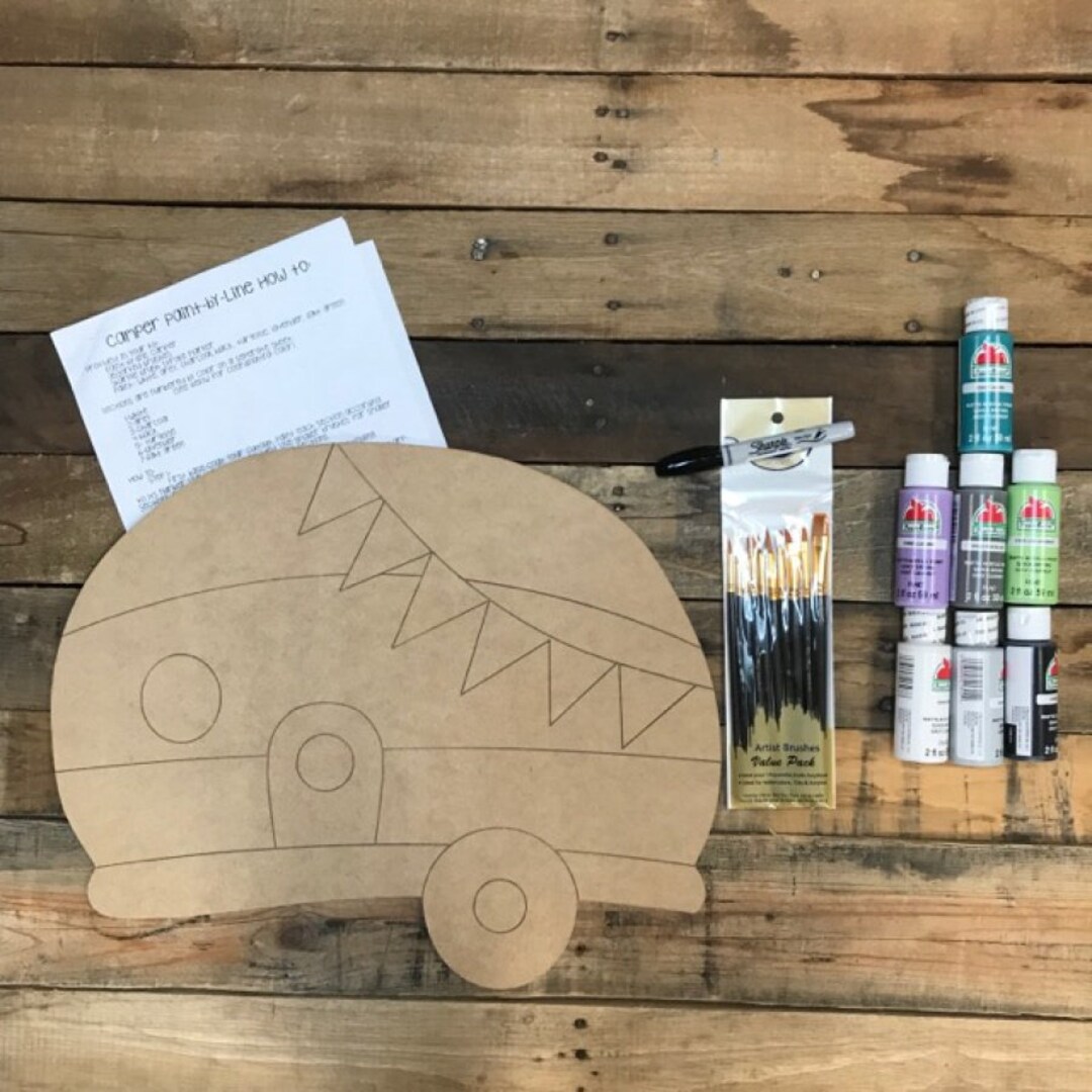 Camper Paint Kit, Video Tutorial and Instructions, DIY Children's Craft ...