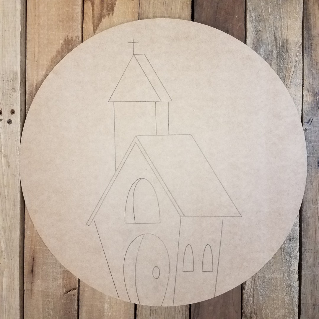 DIY Church Craft Shape: Engraved Paintable Wooden Cutout - Etsy