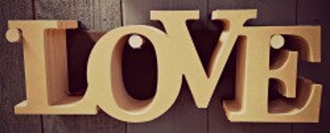 Wooden Unfinished Letters Block (LOVE), Home Decor, Wall Hanging - Etsy