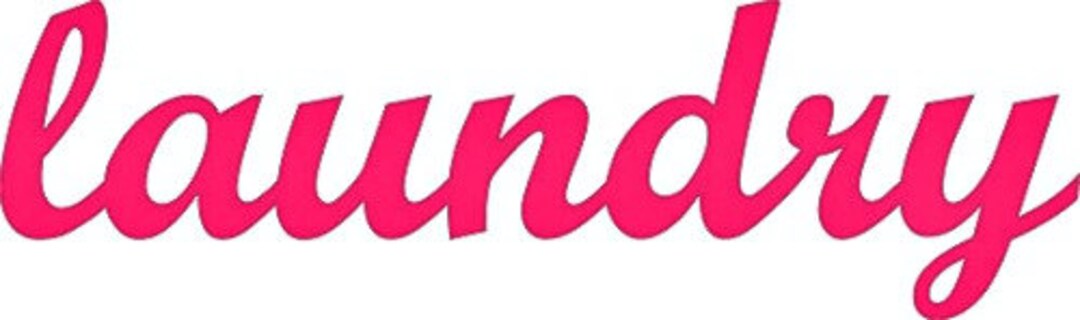 Unfinished Wooden SCRIPT Connected Word (LAUNDRY) Paintable Wall ...